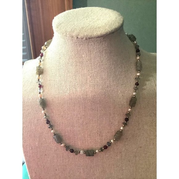 Artisan | Jewelry | Rose Quartz Shell And Opalesque Glass Beads 8 ...